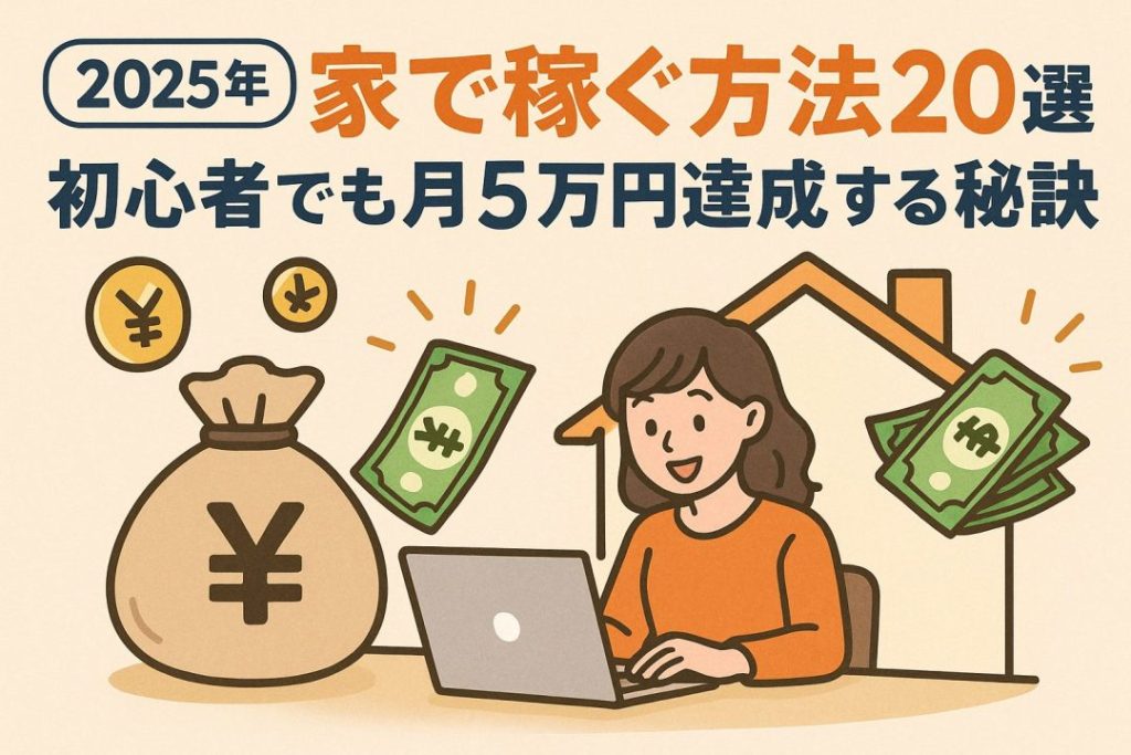 【2025年最新版】家で稼ぐ方法20選｜初心者でも月5万円達成する秘訣 | UREBAラボ